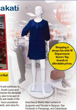 WDepartmen­t Store opens at Walter Mart Makati - PressReader