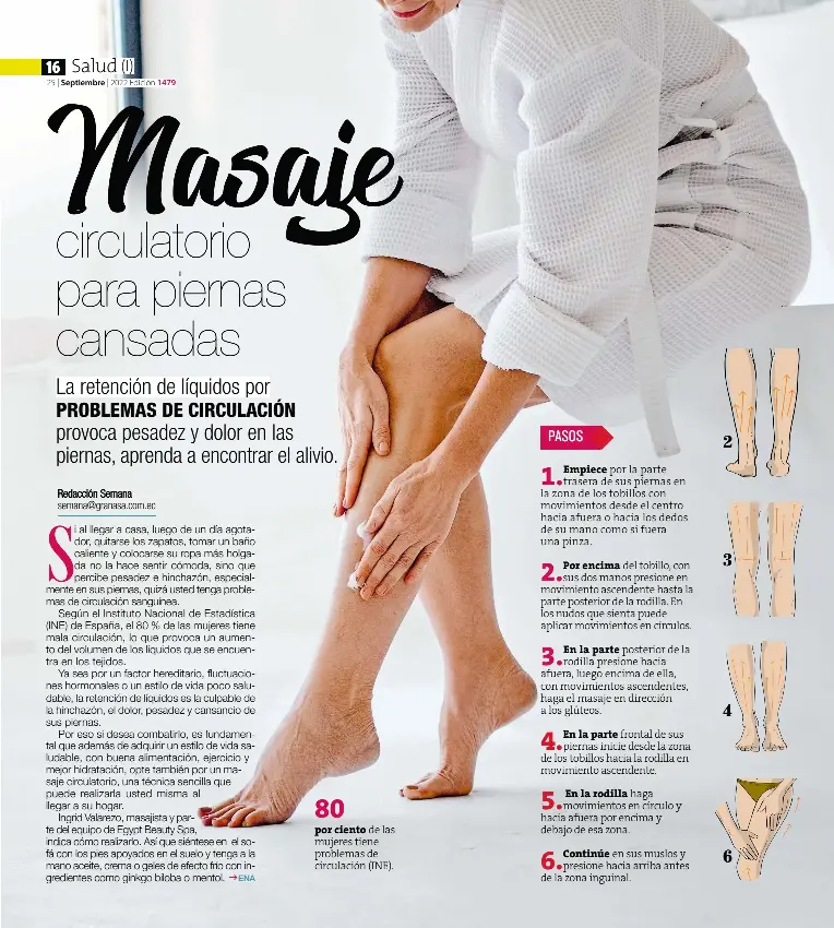 Masaje circulator­io para piernas cansadas - PressReader