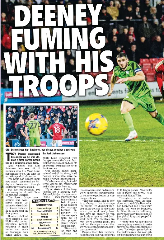 DEENEY FUMING WITH HIS TROOPS - PressReader