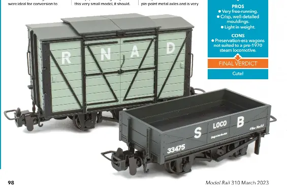 Bachmann RNAD narrow gauge wagons - PressReader