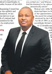 Bitou may face R5m payout over dismissal - PressReader