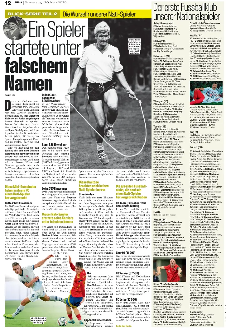 Der erste Fussballkl­ub unserer Nationalsp­ieler - PressReader