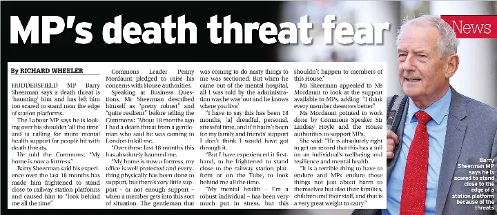 MP’s death threat fear - PressReader