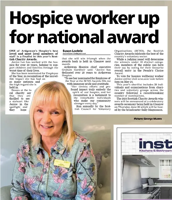 Hospice worker up for national award - PressReader