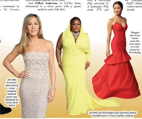 Bold hues and shimmering metallics dominate Emmy fashion - PressReader