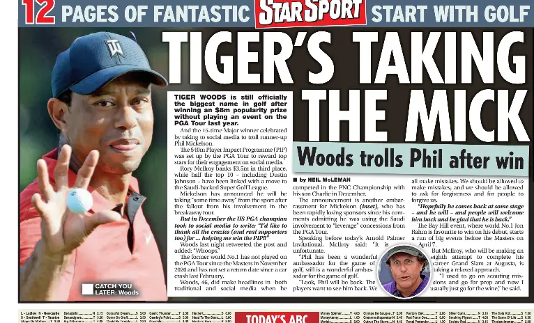 TIGER’S TAKING THE MICK - PressReader