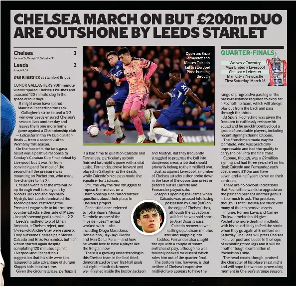 CHELSEA MARCH ON BUT £200m DUO ARE OUTSHONE BY LEEDS STARLET - PressReader