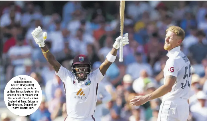 West Indies century-maker Hodge glad to survive ‘brutal’ Wood battle ...