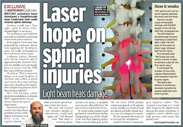 Laser hope on spinal injuries - PressReader