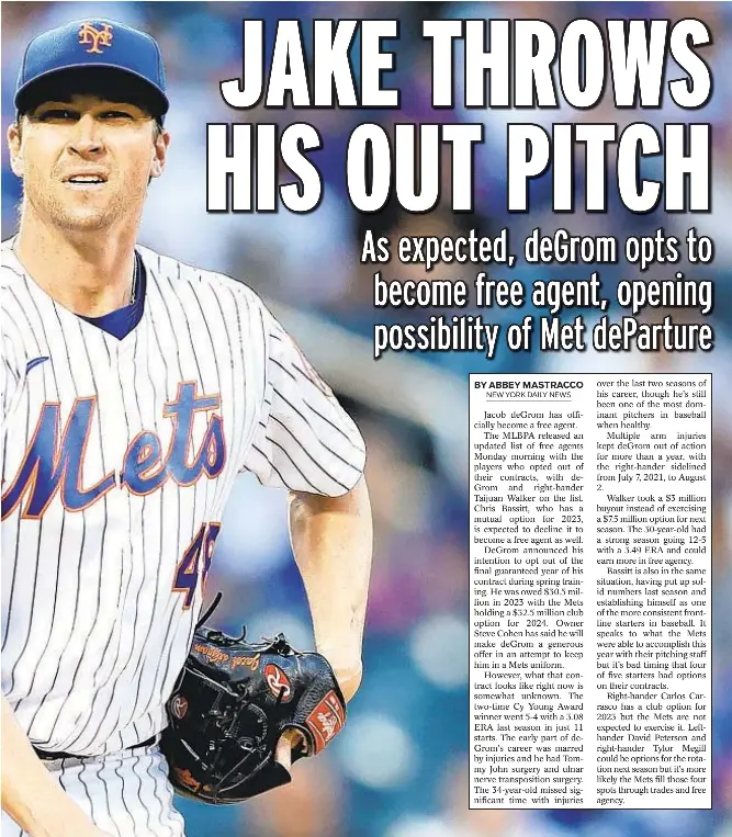 JAKE THROWS HIS OUT PITCH - PressReader