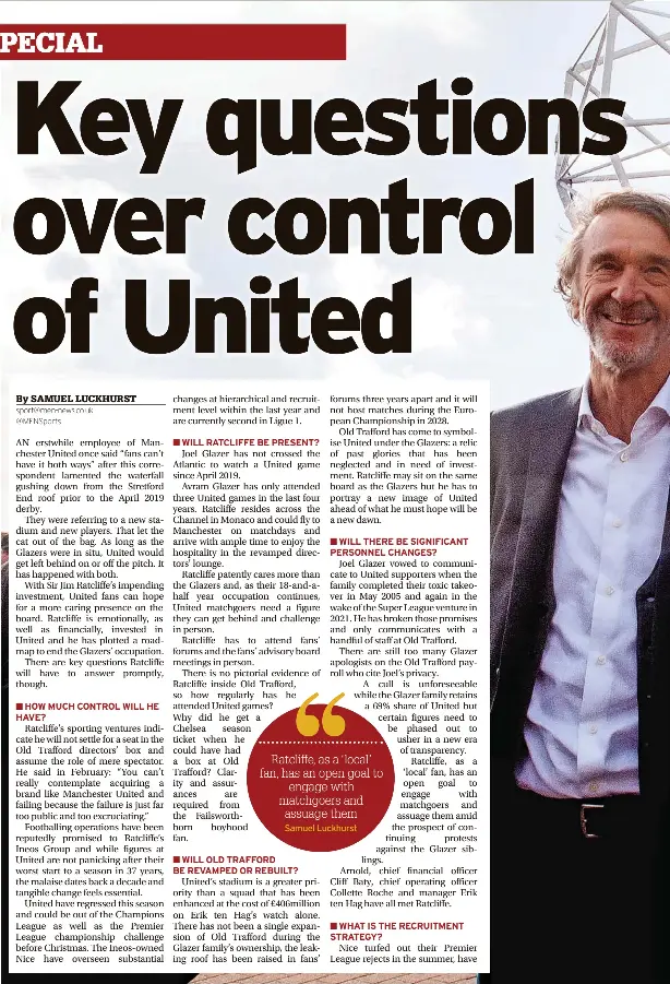 Key questions over control of United - PressReader