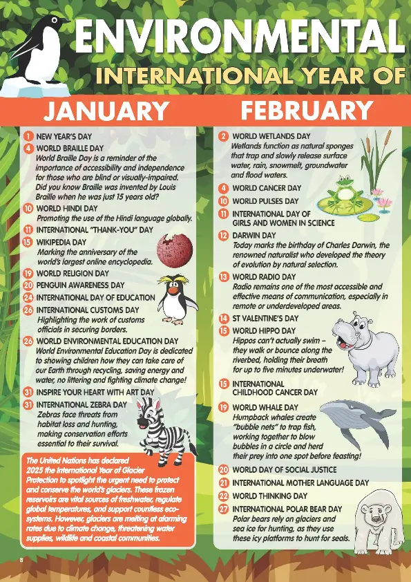 ENVIRONMEN­TAL CALENDAR 2025 - PressReader