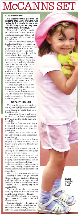 MCCANNS SET TO MARK MILESTONE BIRTHDAY - PressReader