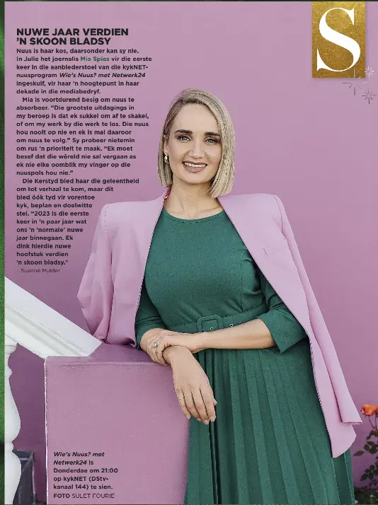 Joernalis Mia Spies: Nuwe jaar verdien ’n skoon bladsy - PressReader