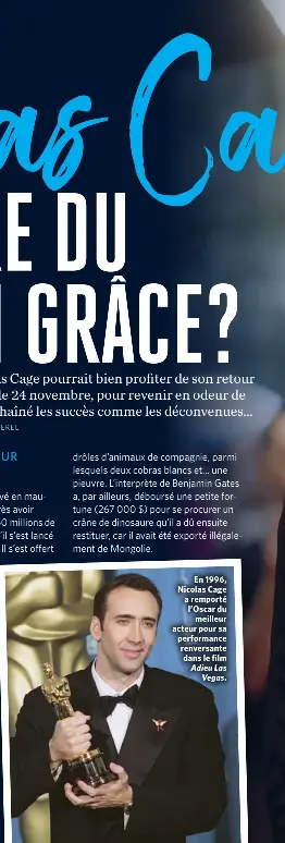 Le retour en grâce de Nicolas Cage - PressReader