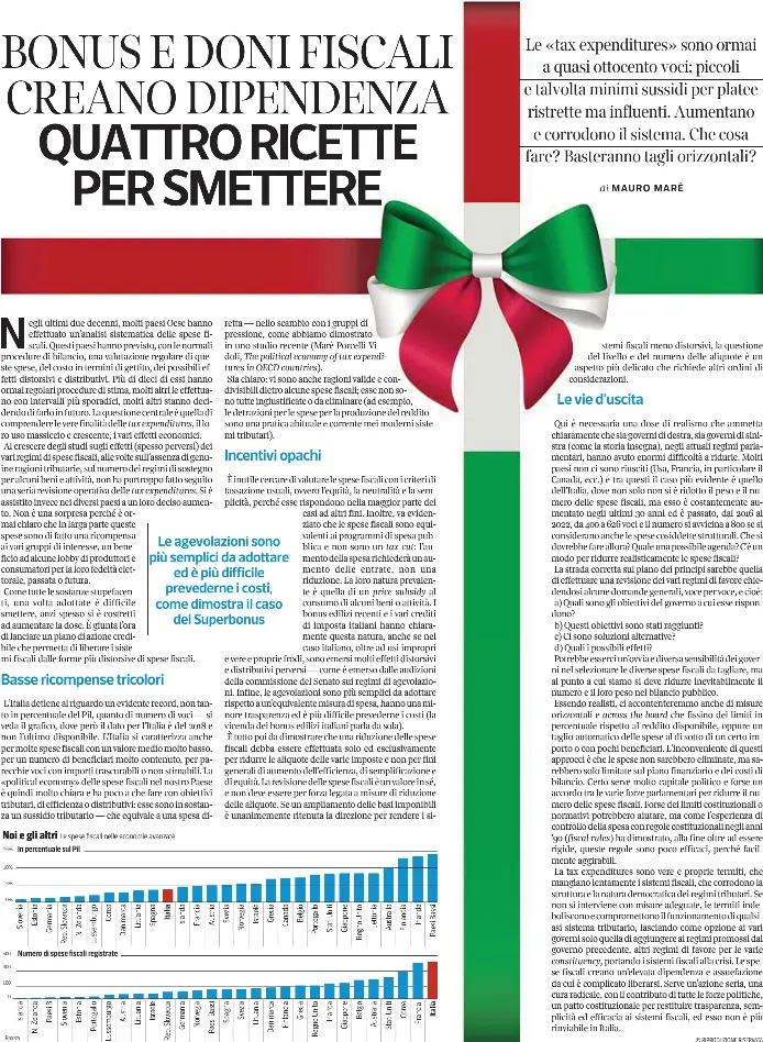 BONUS E DONI FISCALI CREANO DIPENDENZA QUATTRO RICETTE PER SMETTERE - PressReader