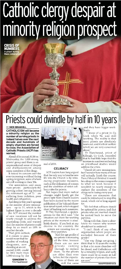 Catholic clergy despair at minority religion prospect Priests could ...
