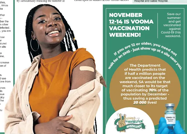 Get vaccinated this weekend and help break the power of this pandemic ...