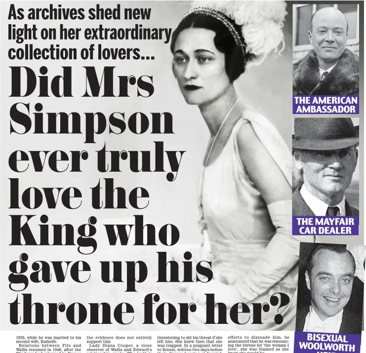 Did Mrs Simpson ever truly love the King who gave up his throne for her ...