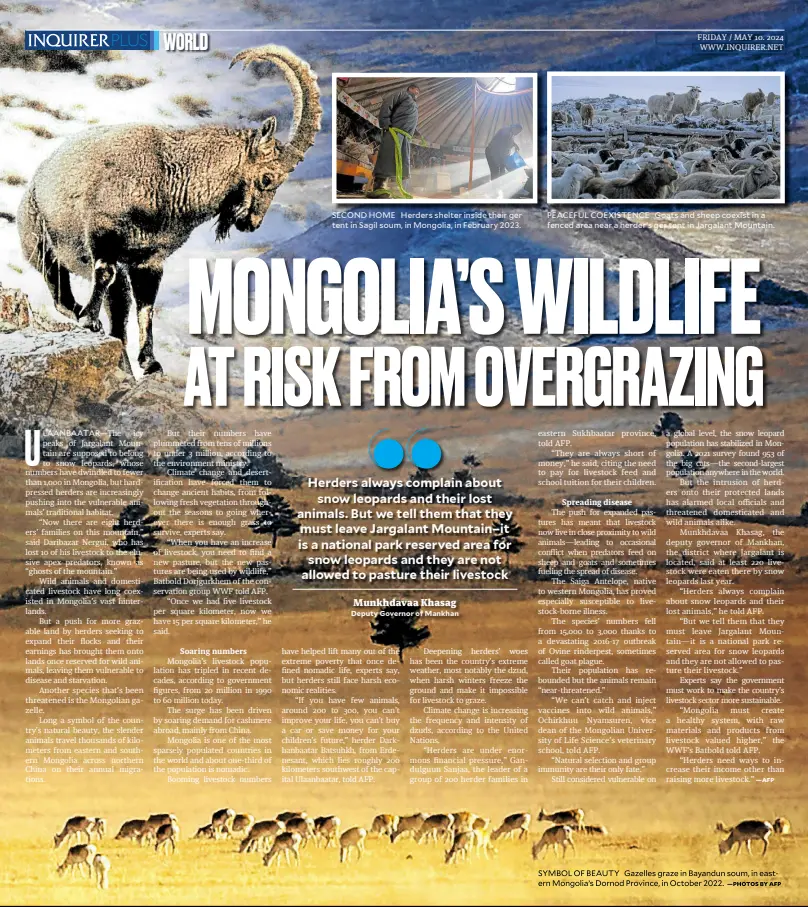 MONGOLIA’S WILDLIFE AT RISK FROM OVERGRAZIN­G - PressReader