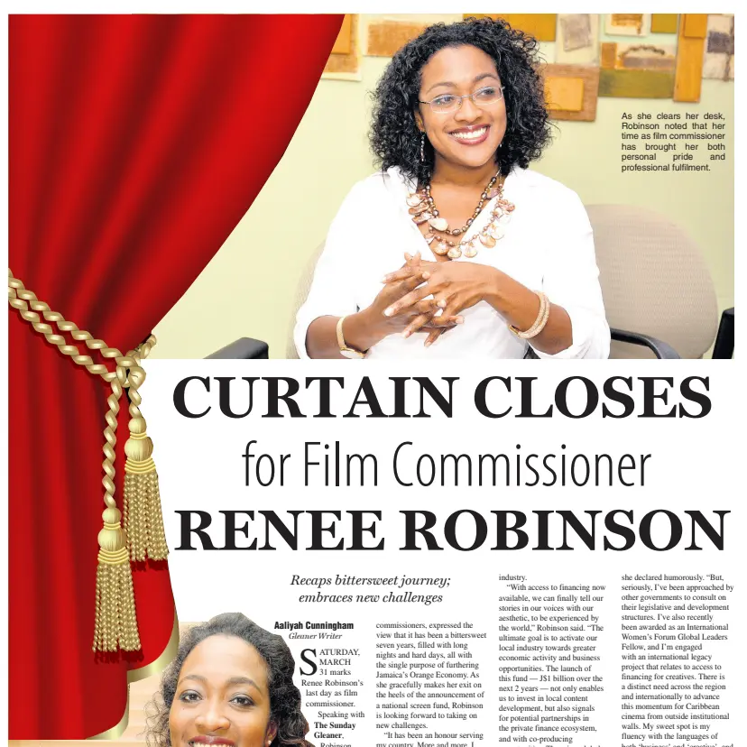 CURTAIN CLOSES for Film Commission­er RENEE ROBINSON - PressReader