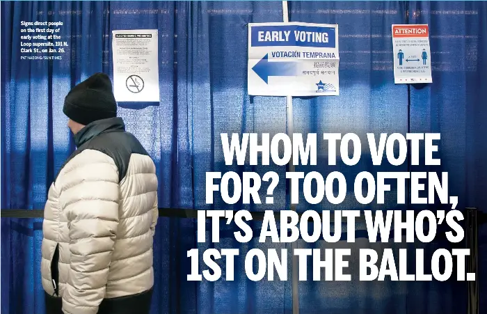 WHOM TO VOTE FOR? TOO OFTEN, IT’S ABOUT WHO’S 1ST ON THE BALLOT. - PressReader