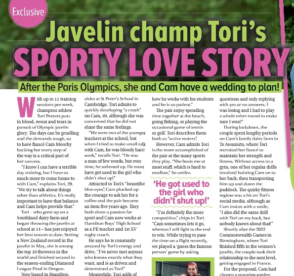 Javelin champ Tori’s SPORTY LOVE STORY - PressReader
