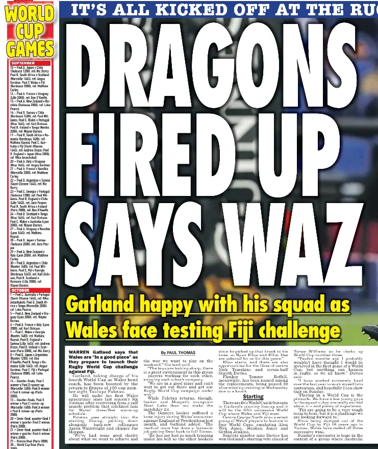 DRAGONS FIRED UP SAYS WAZ - PressReader