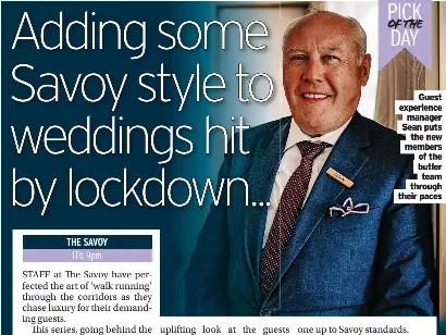 Adding some Savoy style to weddings hit by lockdown... - PressReader