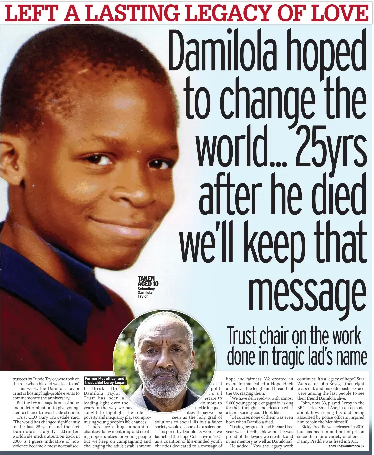 Damilola hoped to change the world... 25yrs after he died we’ll keep that message - PressReader
