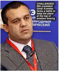 McATEE: VOTE ON KREMLEV KEY TO BOXING’S FUTURE - PressReader