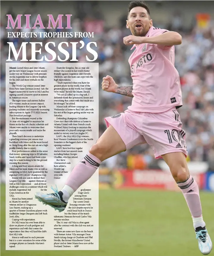 MIAMI EXPECTS TROPHIES FROM MESSI’S - PressReader