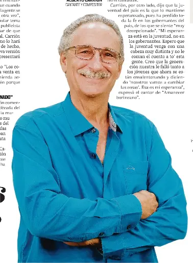 Alberto Carrión sigue cantando a los colores de su tierra - PressReader