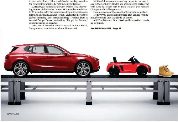 Automakers turning to merchandis­e sales to build brands MAKING MORE ...