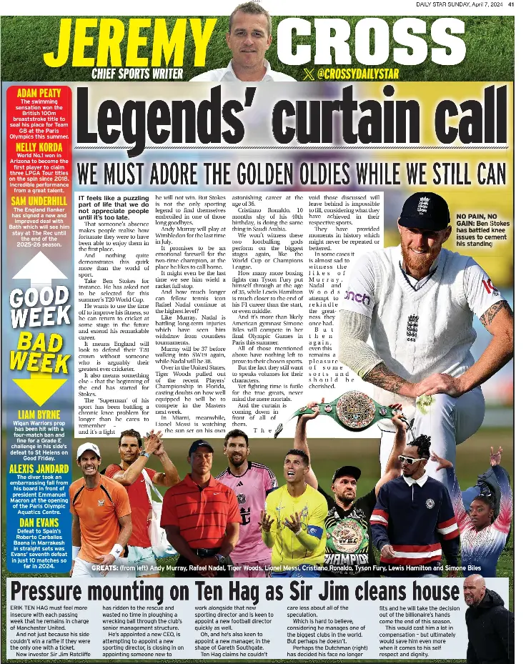 JEREMY CROSS Legends’ curtain call - PressReader