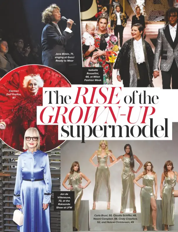 The rise of the grown-up supermodel older women take over the catwalk - PressReader