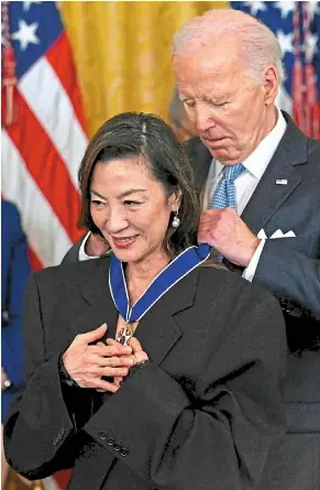 Michelle Yeoh gets Medal of Freedom - PressReader