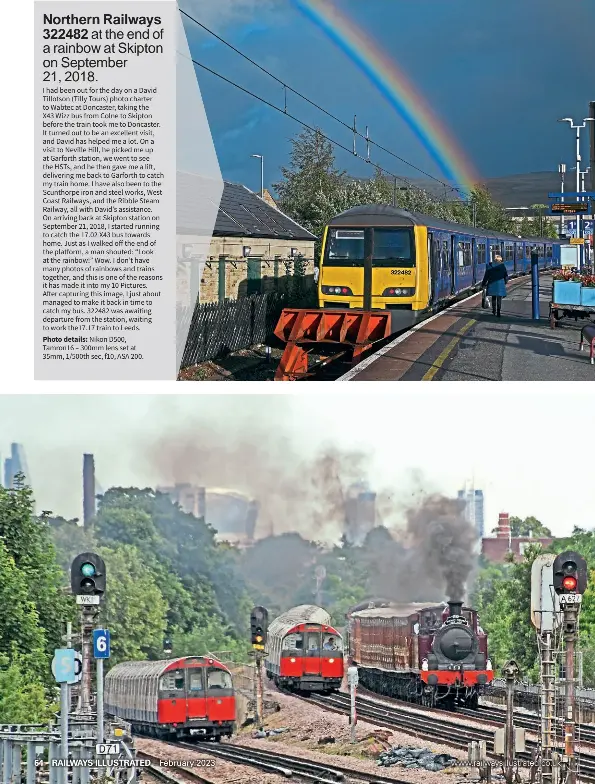 Northern Railways 322482 at the end of a rainbow at Skipton on September 21, 2018. - PressReader