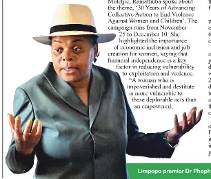 Premier champions feminist approach to GBV - PressReader