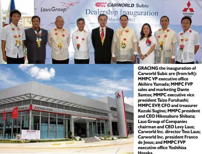 Mitsubishi Motors Ph inaugurate­s Carworld Subic - PressReader