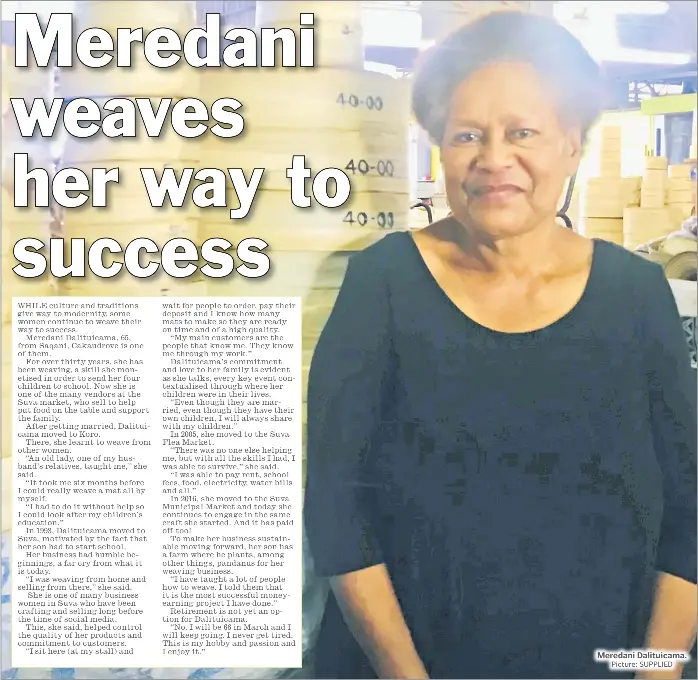 Weaves her way to success - PressReader