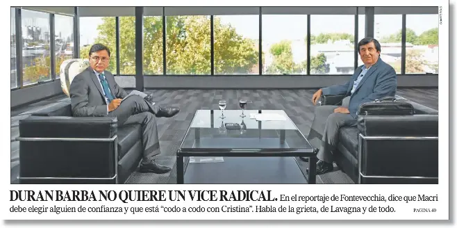 DURAN BARBA NO QUIERE UN VI CE RADICAL. - PressReader