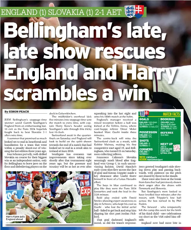 Bellingham’s late, late show rescues England and Harry scrambles a win - PressReader