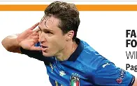 FAMILY VALUES AS CHIESA BIDS FOR A WEMBLEY HAT-TRICK - PressReader