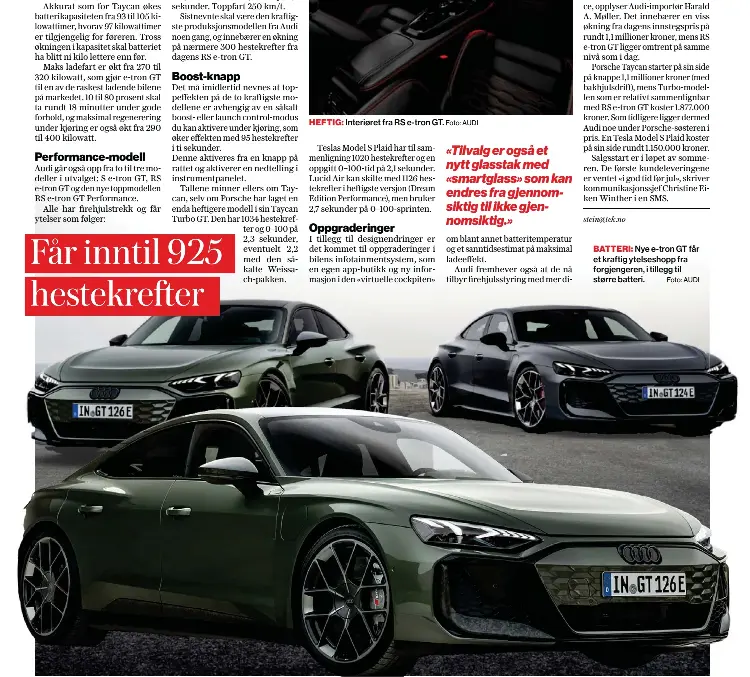 Frisker opp e-tron GT - PressReader