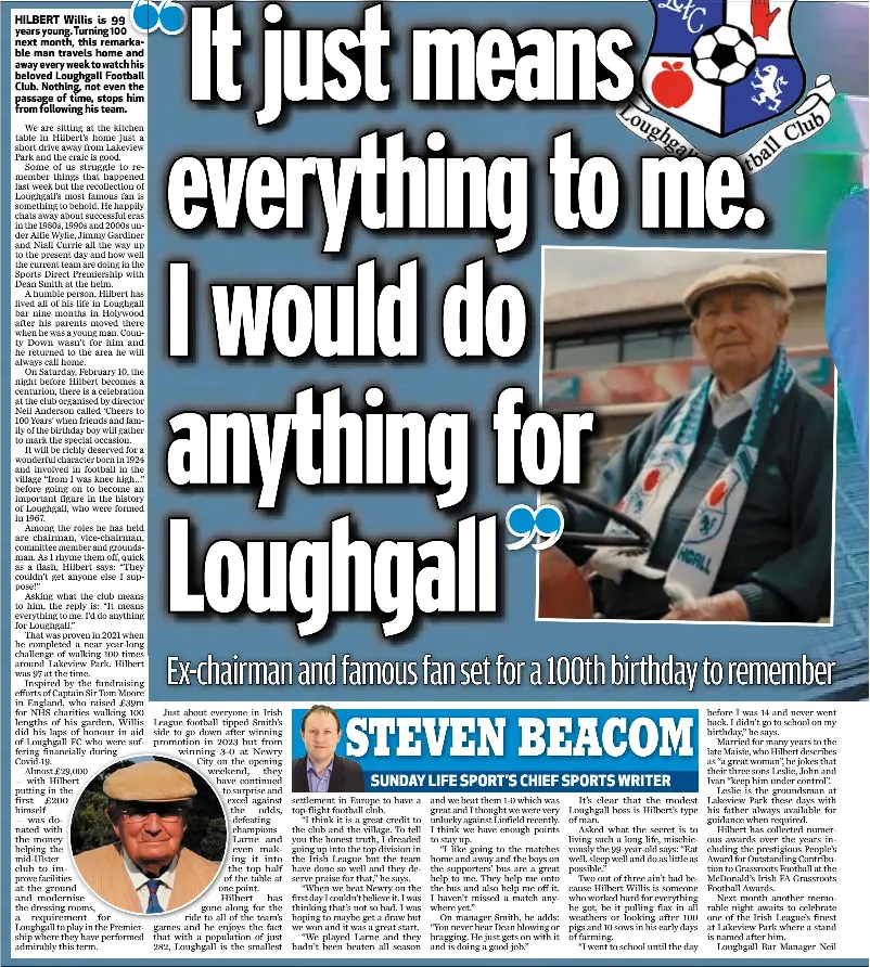 It just means everything to me. I would do anything for Loughgall - PressReader