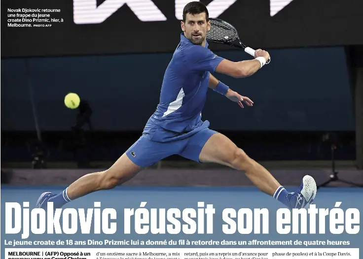 Djokovic réussit son entrée - PressReader