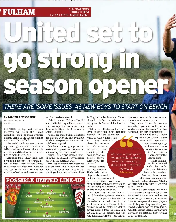 United set to go strong in season opener - PressReader