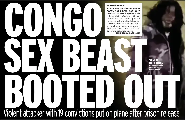 CONGO SEX BEAST BOOTED OUT - PressReader