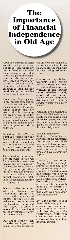 The Importance of Financial Independen­ce in Old Age - PressReader